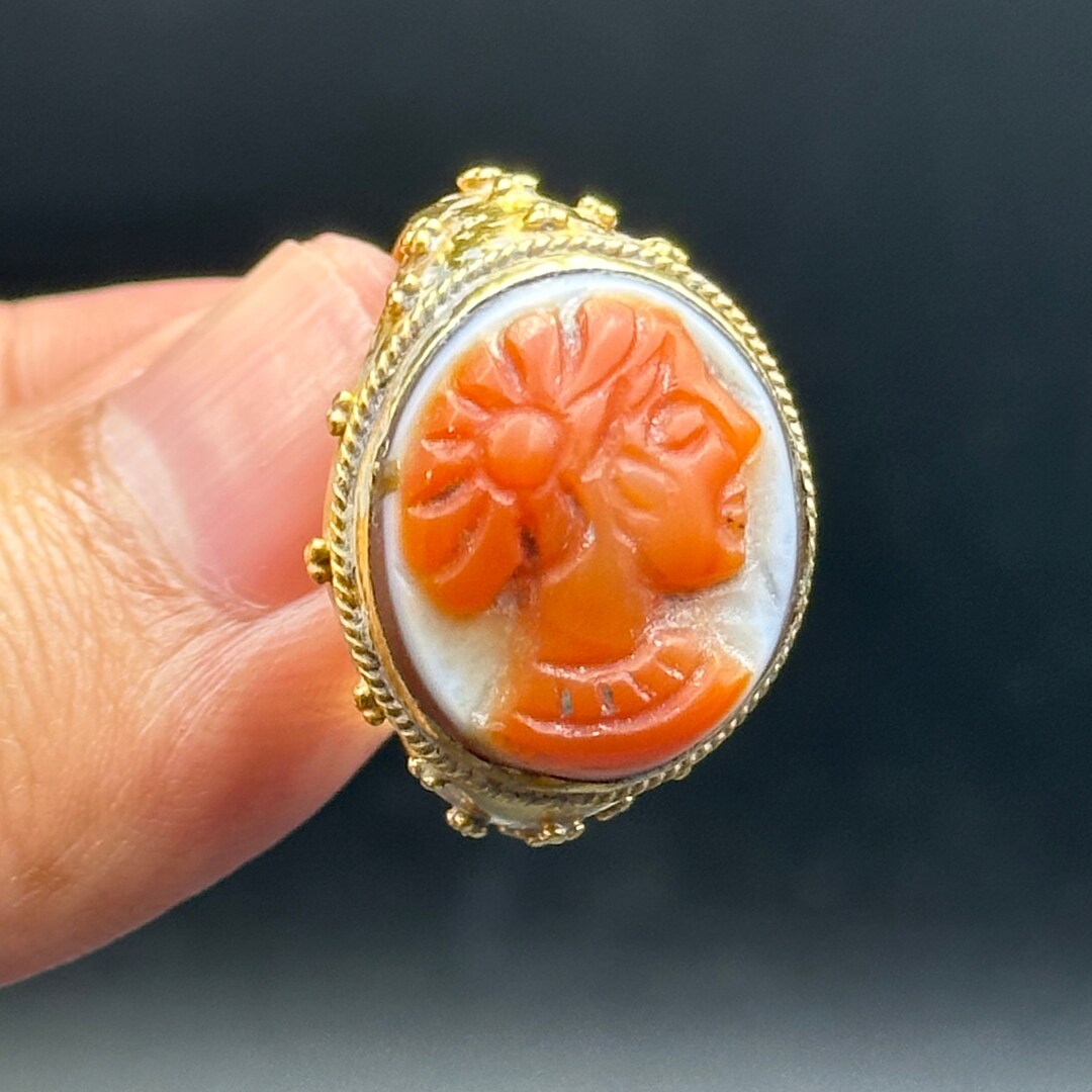 Very Rare Ancient Roman High Carat Gold Ring Queen Portrait 1st -3rd ...