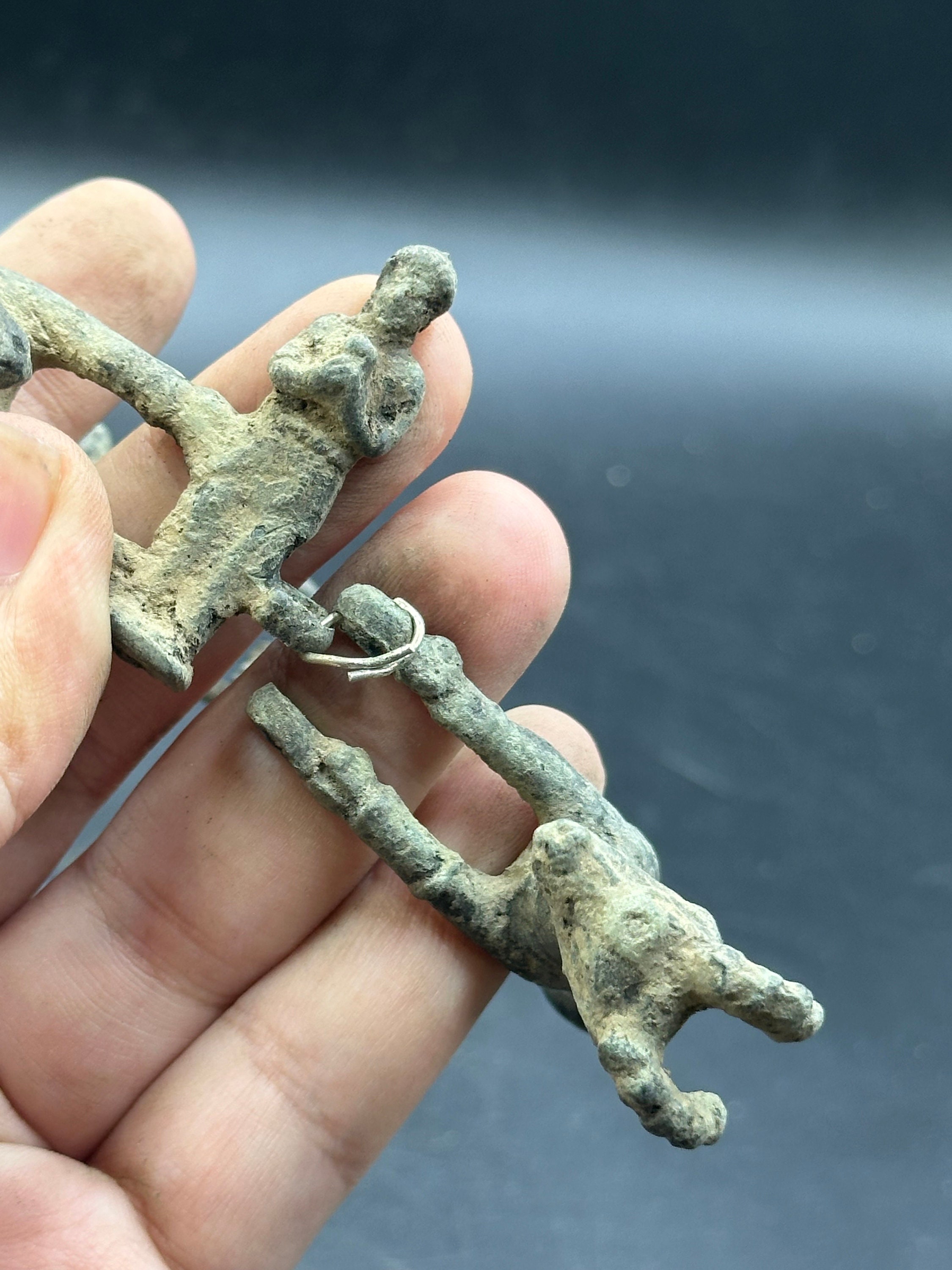 Rare and Unique Ancient Greek Bronze Bangle With King Figure in the ...