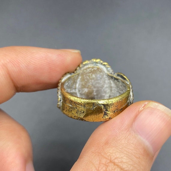 Genuine ancient Roman rare unique mosaic glass ring w… - Gem