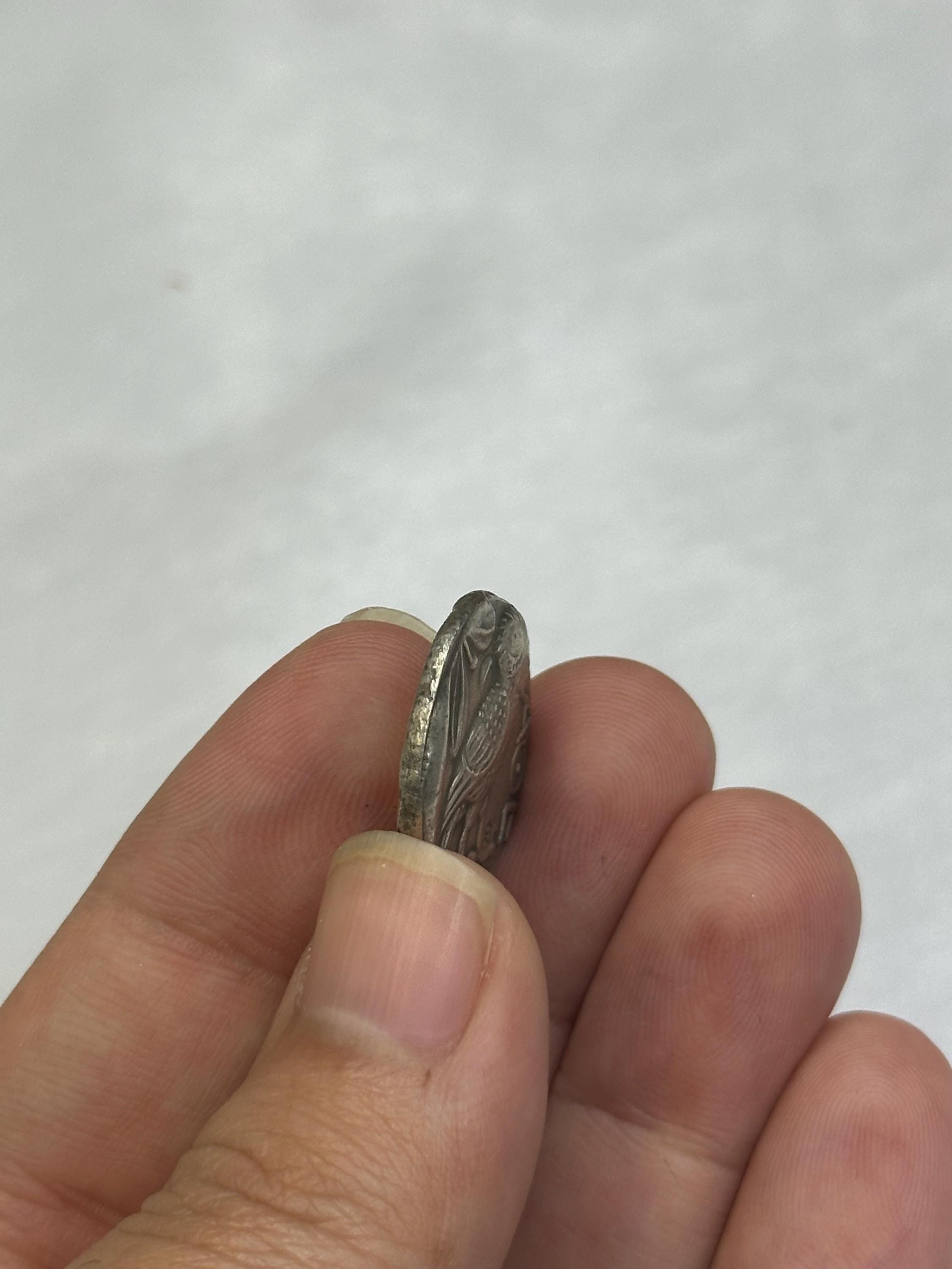 Collectible Ancient Roman Greek Silver Coated Athena Attica Owl Unique ...