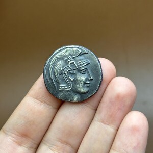 Rare Ancient Greek Athens Attica Owl Silver Tetradrachm Coin With ...