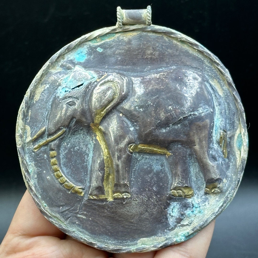 Rare Ancient Roman Greek Unique Pure Silver Pendent Gold Gilded ...