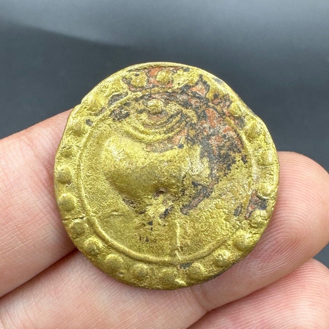 Rare Ancient Pyu Burmese Gold Plated Dvaravati Period Coin Circa AD 600 ...