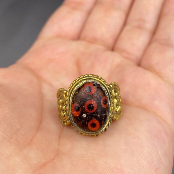 Genuine ancient Roman rare unique mosaic glass ring w… - Gem