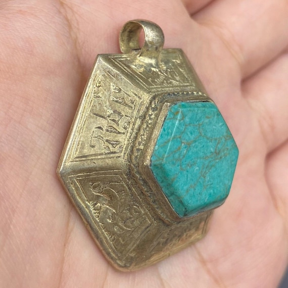 Very unique lovely ancient Roman torquise stone silve… - Gem