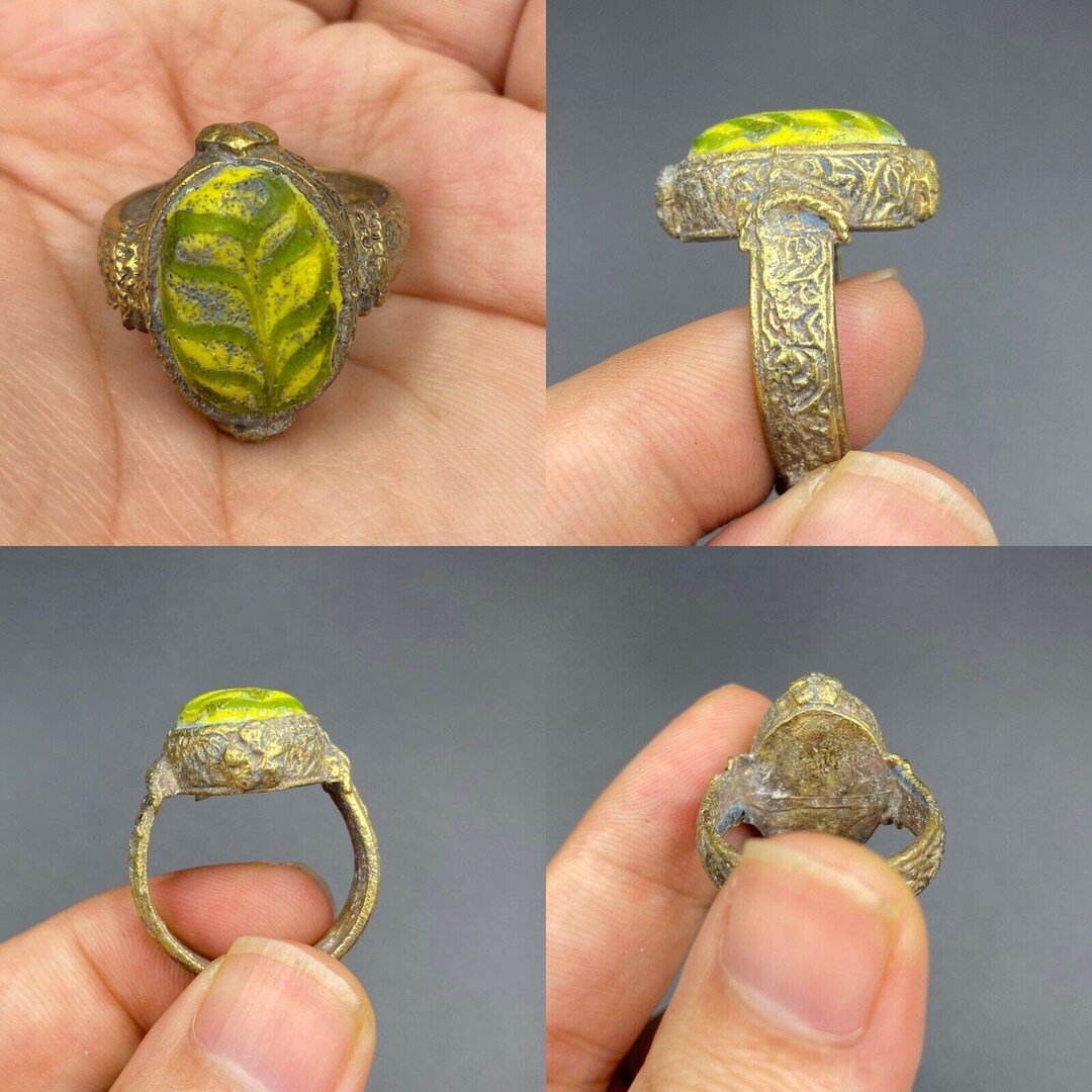 Beautiful Ancient Roman Ring With Flower Root Mosaic Glass - Etsy