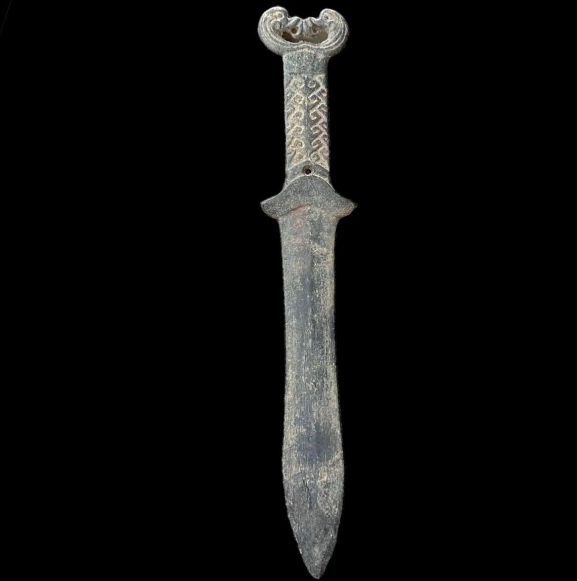 Ancient Roman Rare Bronze Knife With Very Unique Two Animal Handle - Etsy