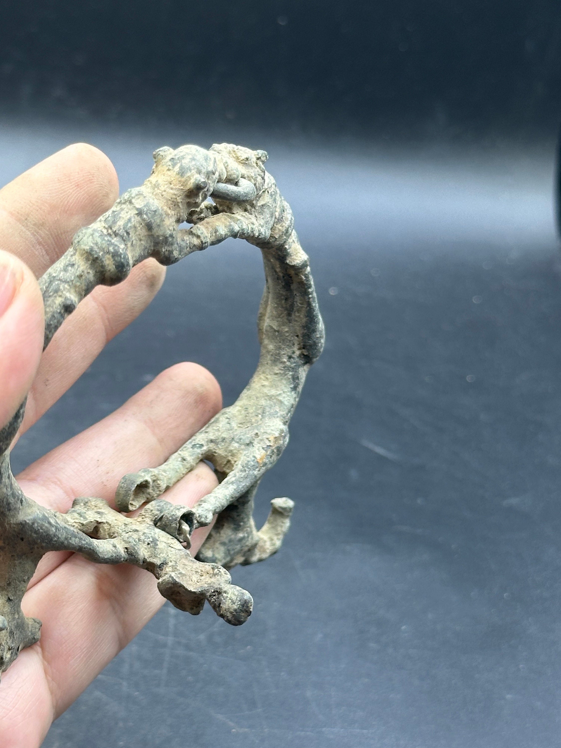 Rare and Unique Ancient Greek Bronze Bangle With King Figure in the ...