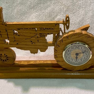 Oak Farmall Tractor With Clock - Etsy