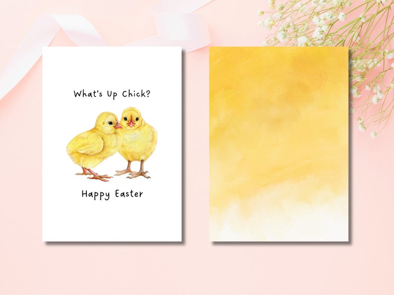 Printable Easter Chick Card, Instant Download - Etsy