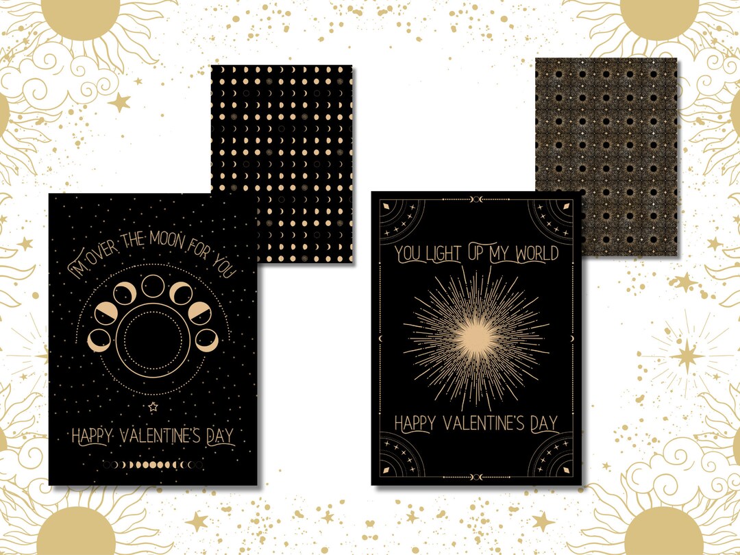 Printable Celestial Valentines Day Card - Etsy