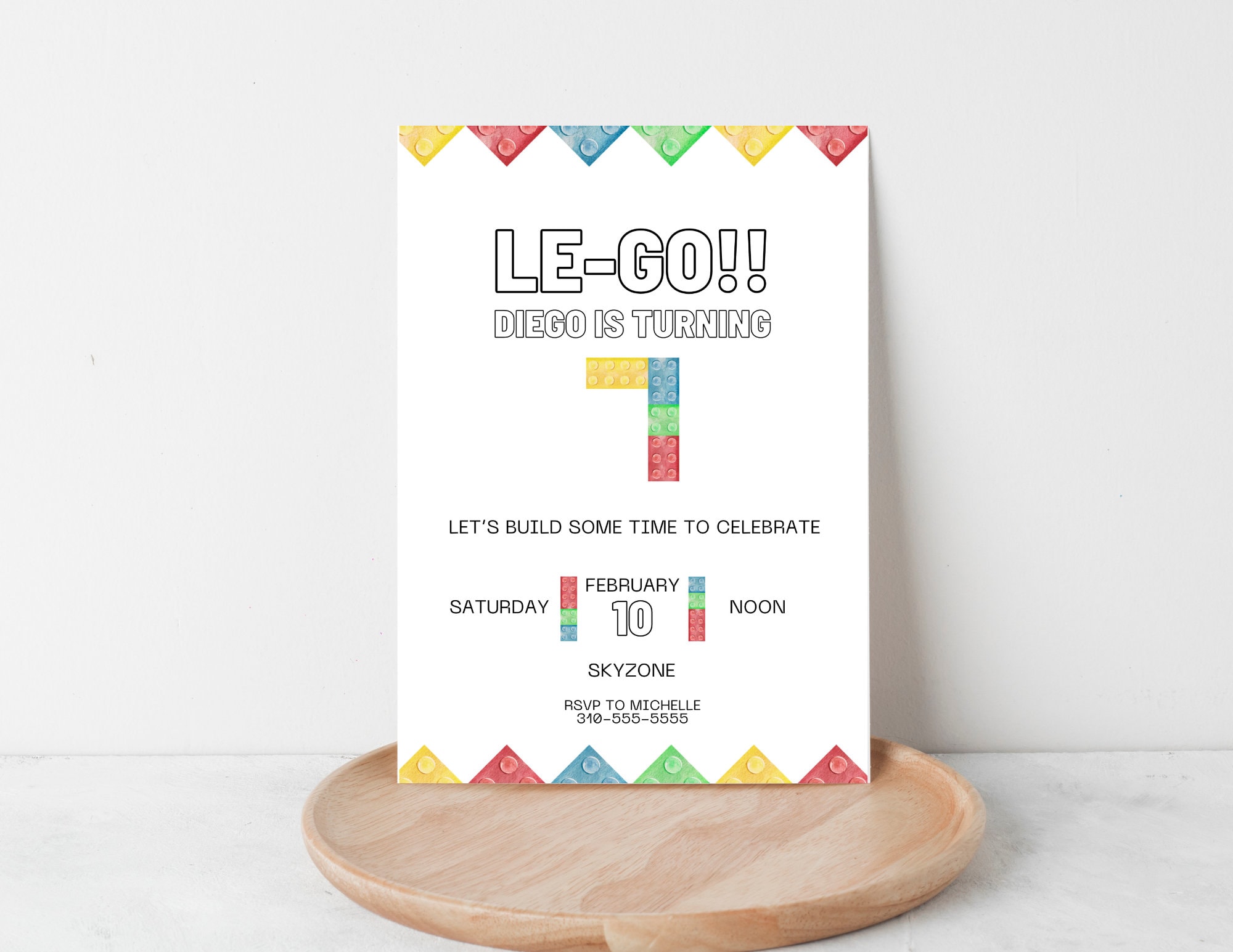 Building Block Birthday Invitation - Etsy
