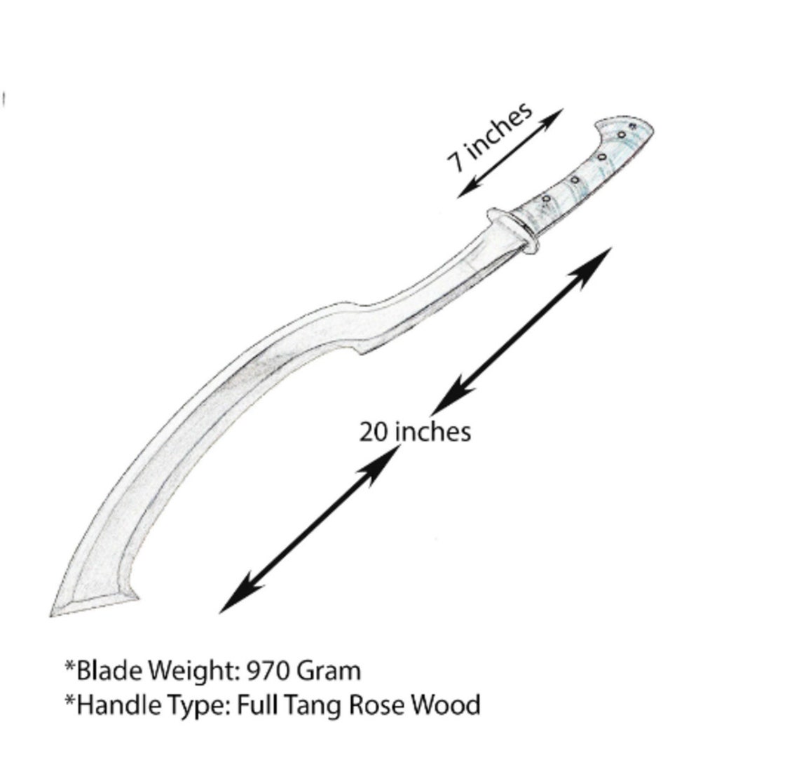 Ancient Egyptian Khopesh Sword, Pharaoh Sword for Military Use, 20 ...