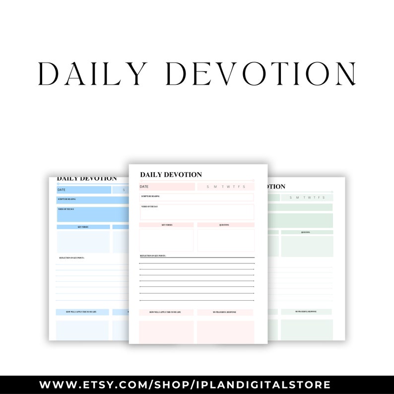 Devotion Planner, Dailyfaithplan, Spiritualjournal, Faithfultracker, Devotee Planner ...