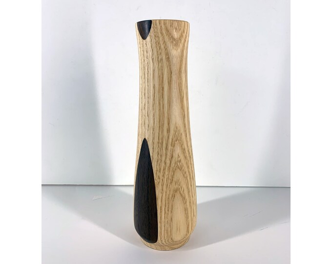 Wood Vase Made of Ash and Black Walnut, Hand-turned - Etsy