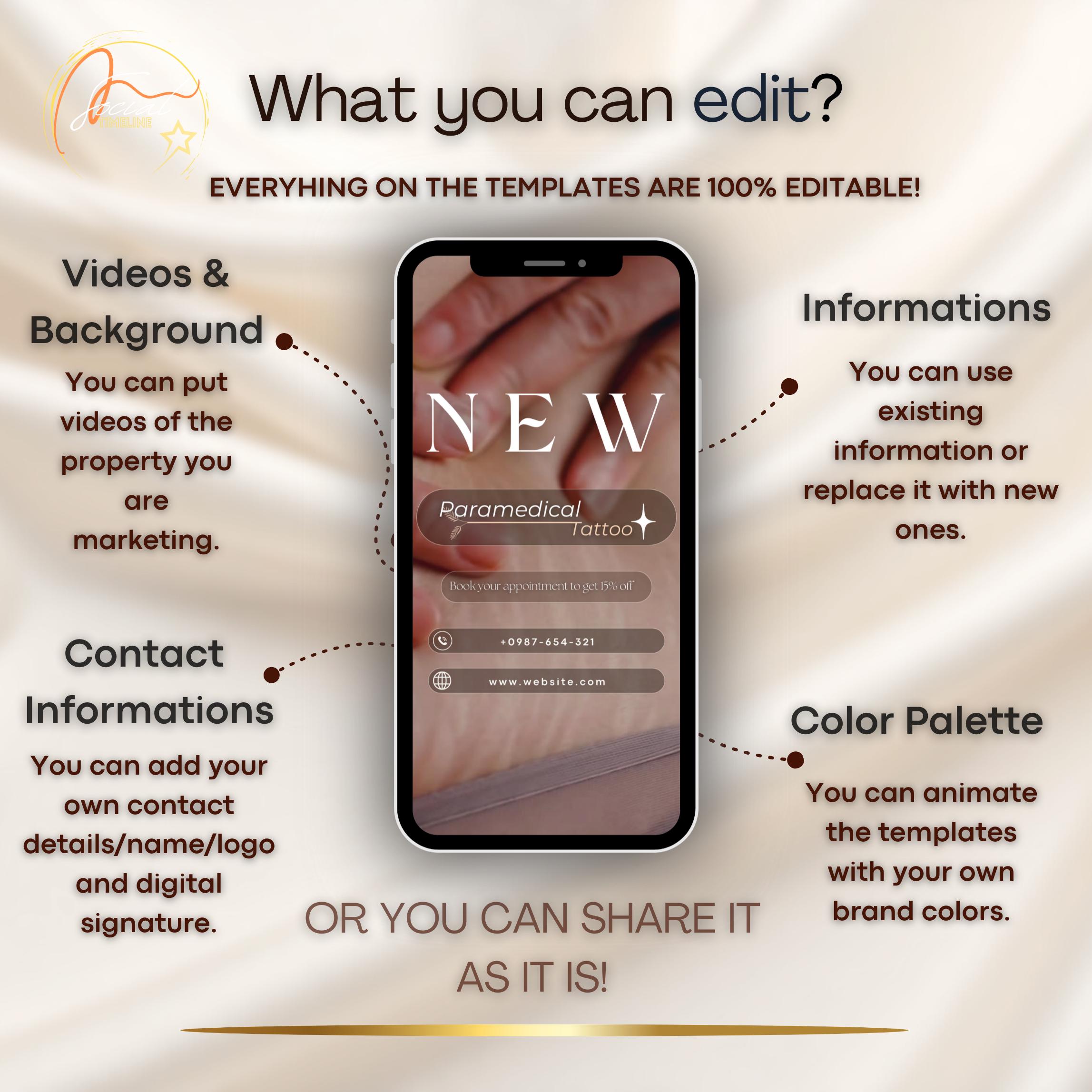 Paramedical Tattoo Instagram Reels: Scar Camouflage Templates (canva ...
