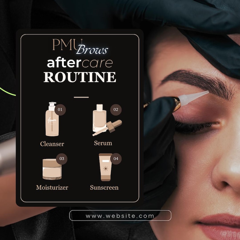 PMU Brows Instagram Templates: Microblading Social Media Reels, Posts ...
