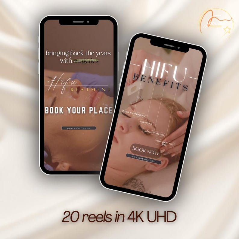 HIFU Facial Instagram Templates: Skincare Social Media Posts, Reels ...