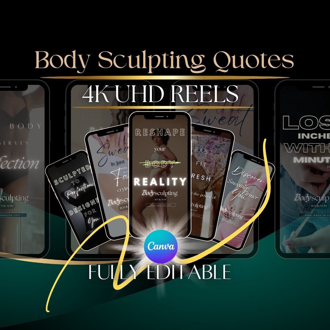 15 Body Sculpting Quotes Reels Templates, Body Contouring Treatment ...