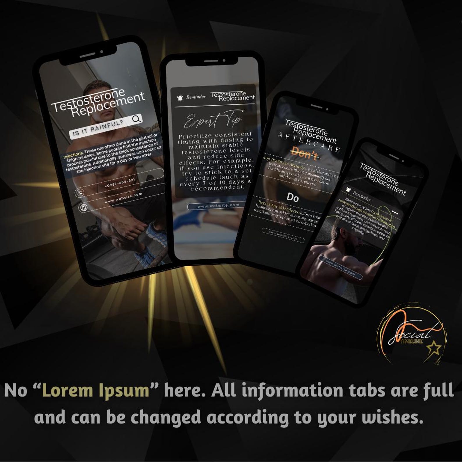 Testosterone Replacement Templates, Testosterone Therapy Posts, Hormone ...