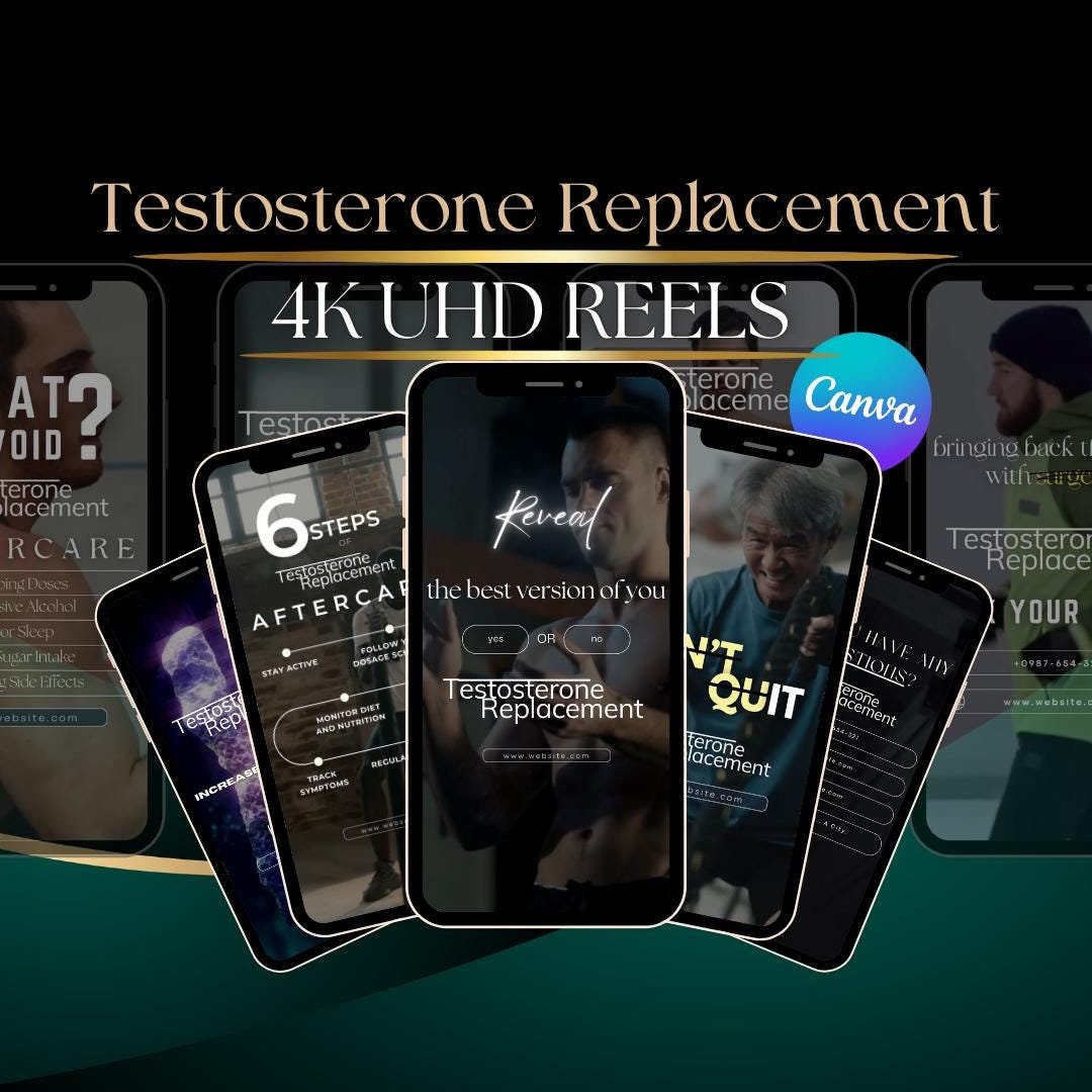 Hormone Clinic Reels, Testosterone Replacement Templates, Hormone ...