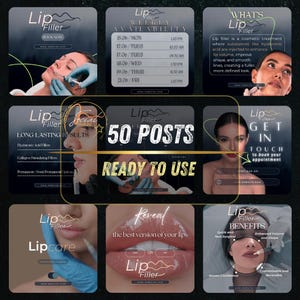 50 Lip Filler Templates, Nurse Injector Templates, Botox Social Media ...