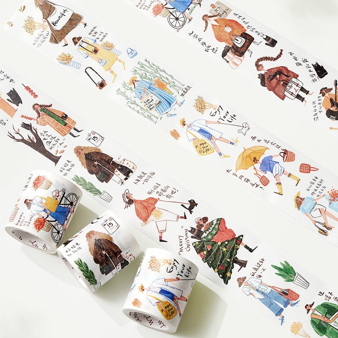 Nonchalant Washi Tape Sticker Set - Etsy