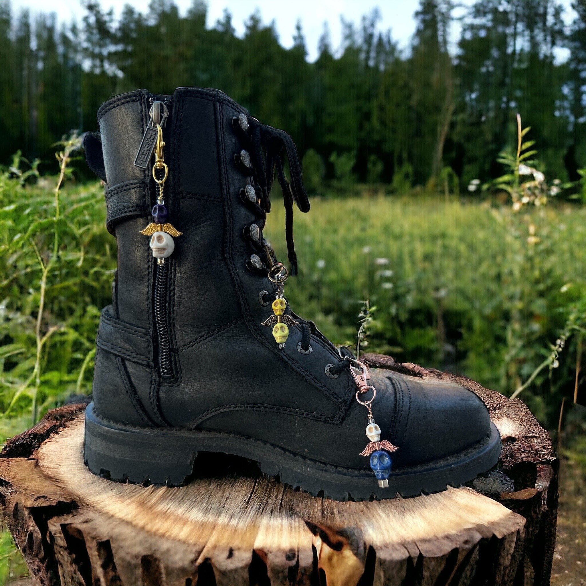 Skull Boot Angel, Custom Colors Available - Etsy