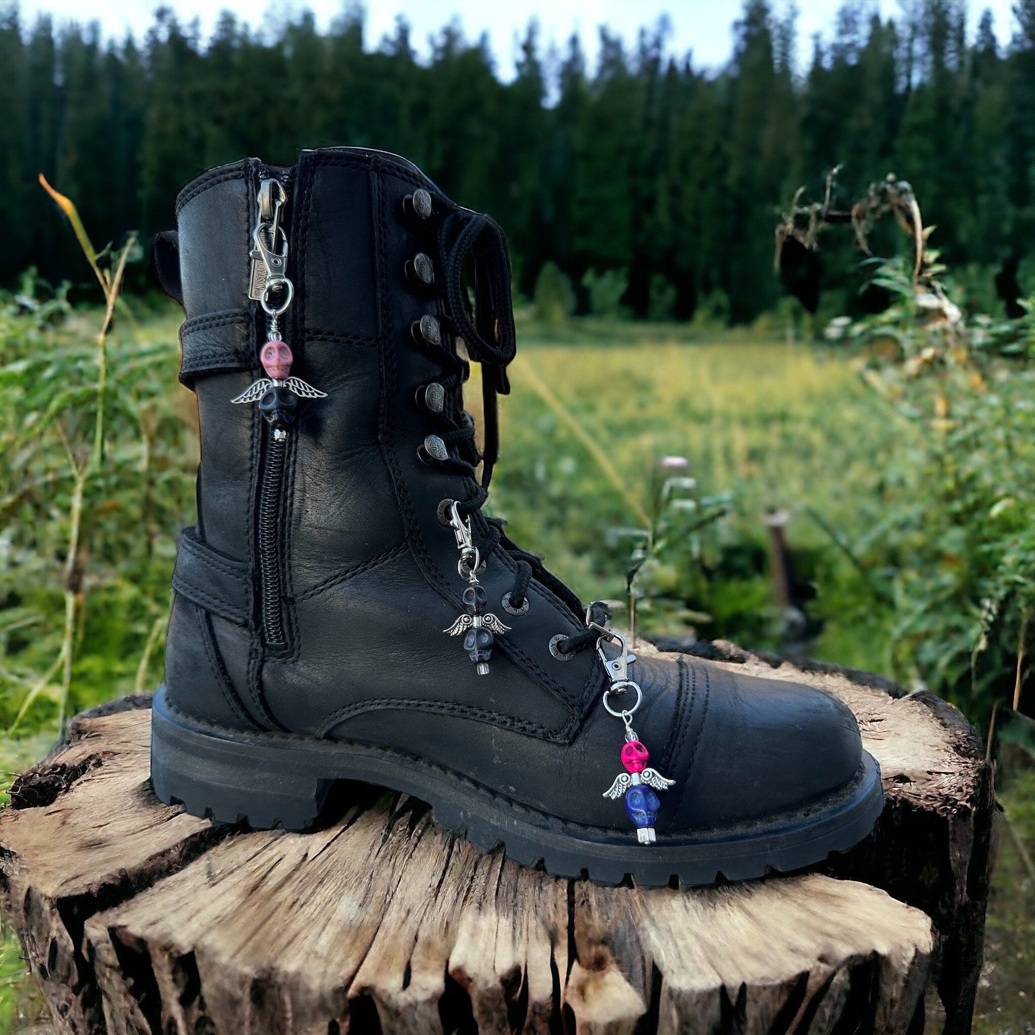 Skull Boot Angel, Custom Colors Available - Etsy