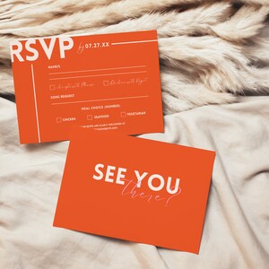 Bright Bold Wedding Invite Set Template | Minimalist Editable ...
