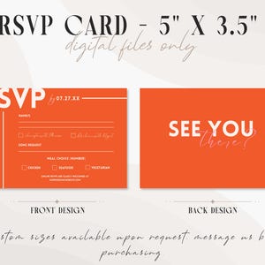 Bright Bold Wedding Invite Set Template | Minimalist Editable ...