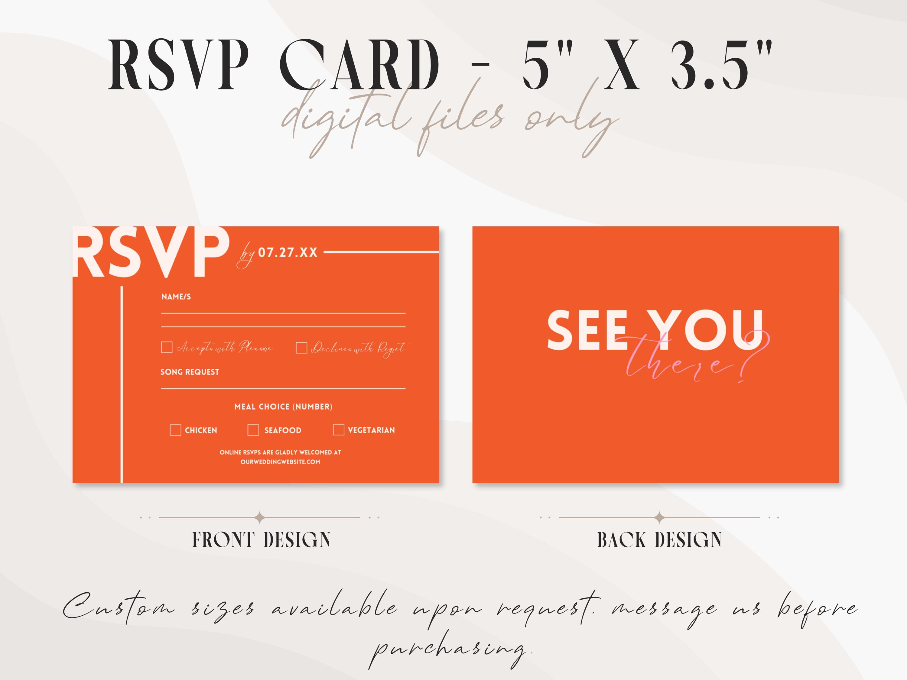 Bold Modern Wedding Invitation Set | Editable Template Suite | Digital ...