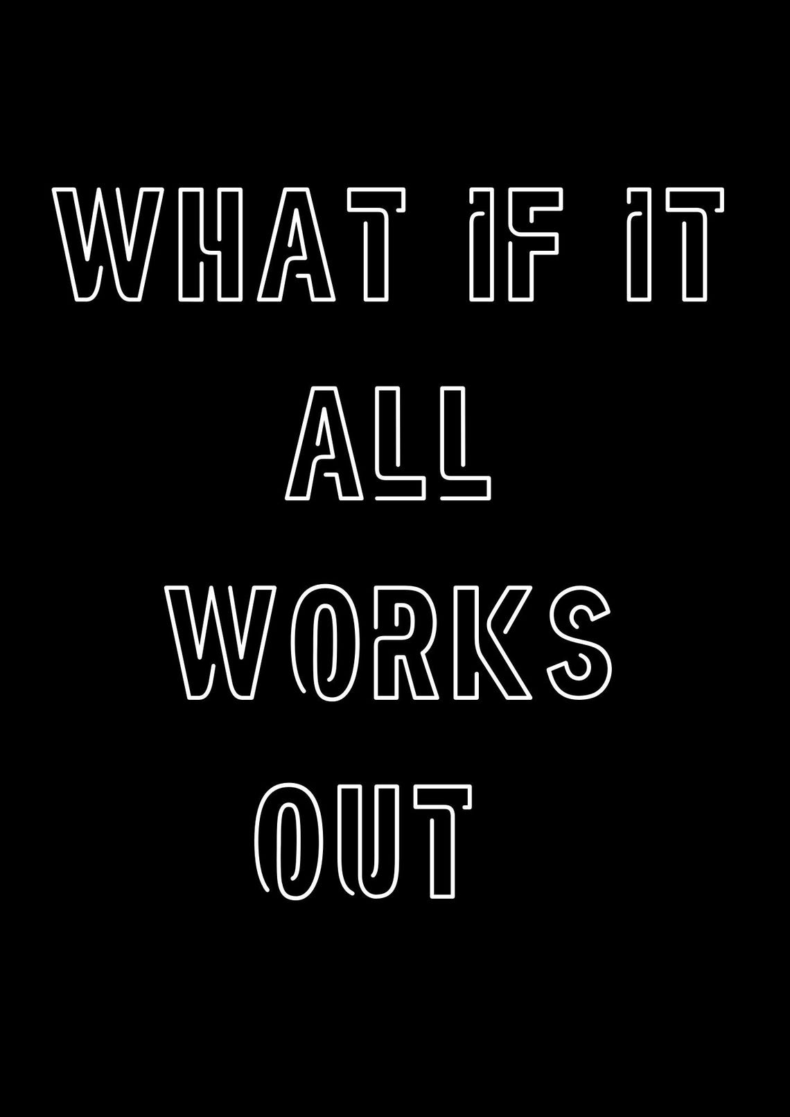 Motivation, Poster, Planner, What If It All Works Out Goal Planner ...