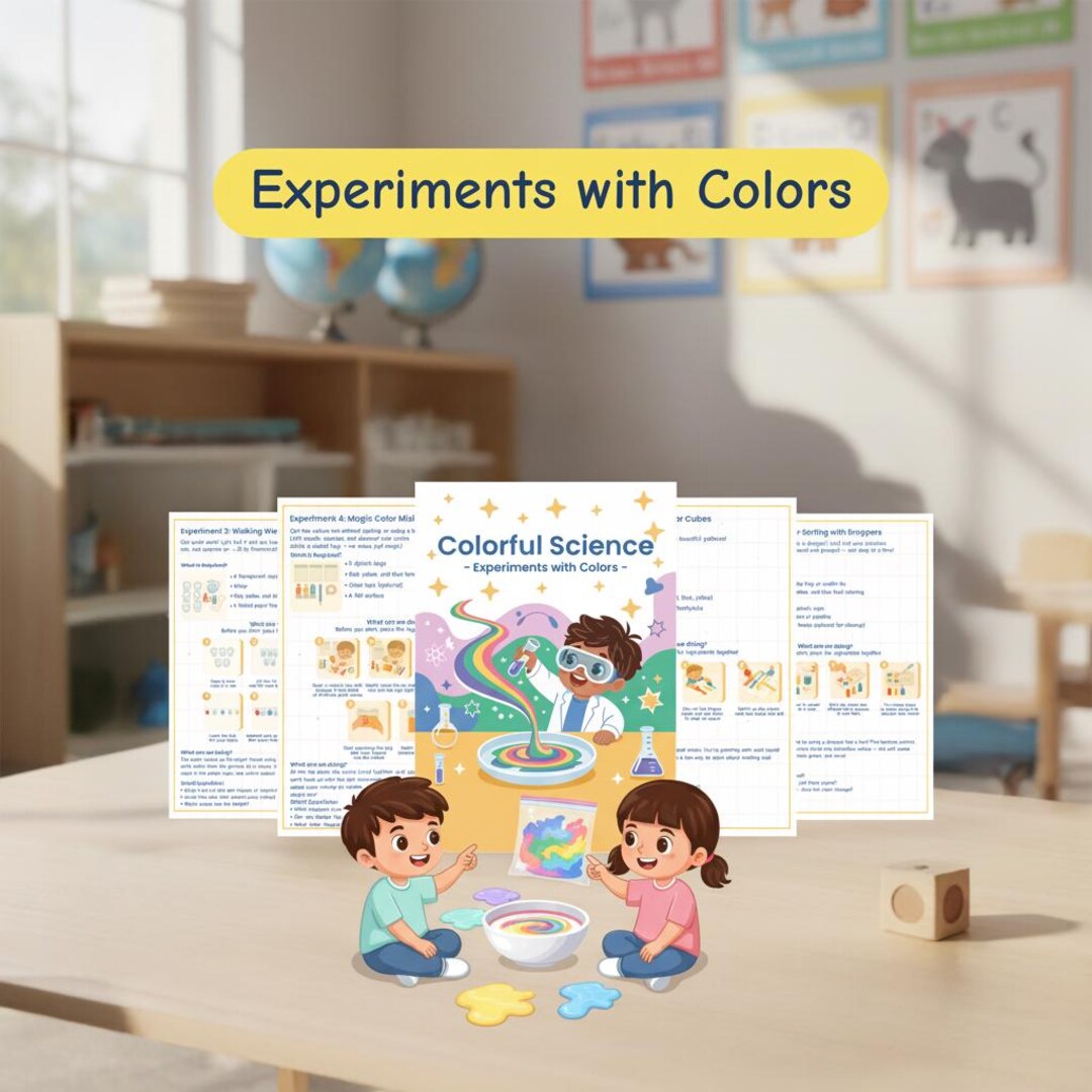 Experiments With Colors – Preschool STEM Pack | Color Theory, Color ...