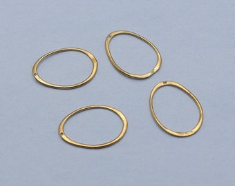 Raw Brass Rectangle Earring Connectors, Chandelier Earring Connector ...