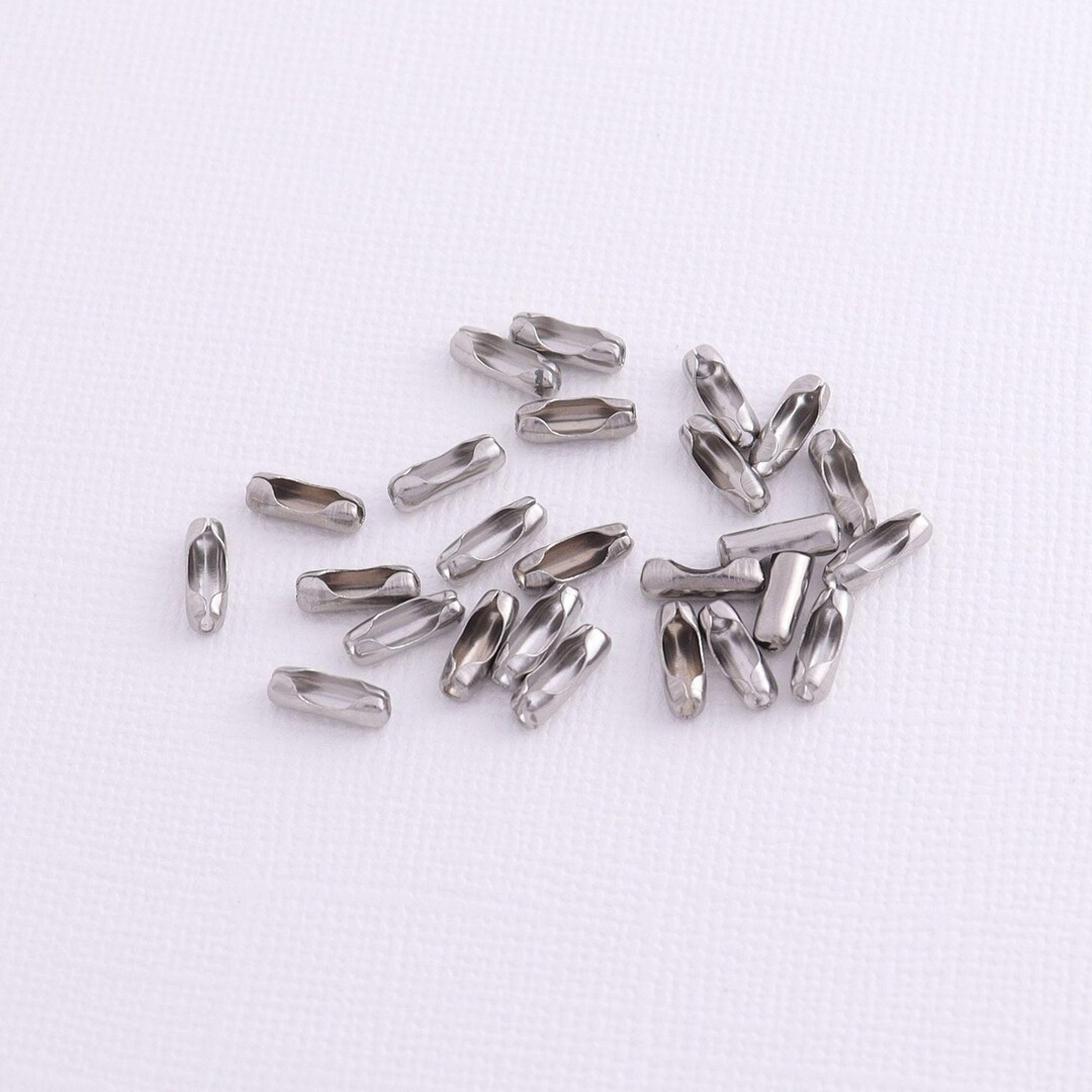 Stainless Steel Ball Chain Connectors, Jewelry Making Supplies, 2.4mm ...