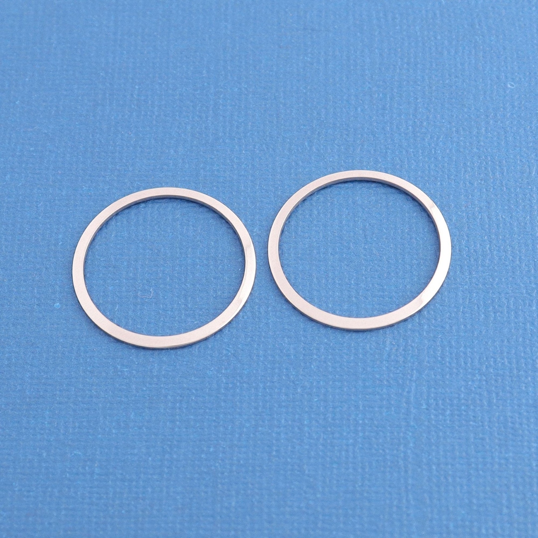 Stainless Steel Round Jewelry Link, Silver Connector - Etsy