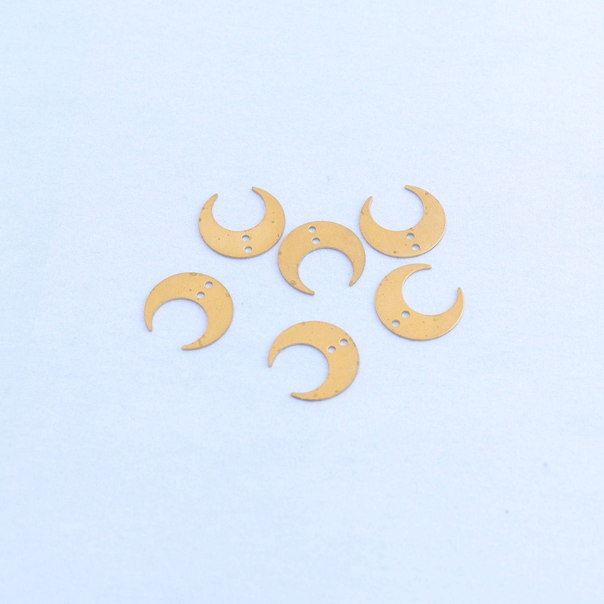 Brass Moon Connector, Moon Jewelry Connector, Brass Moon Link, Crescent ...