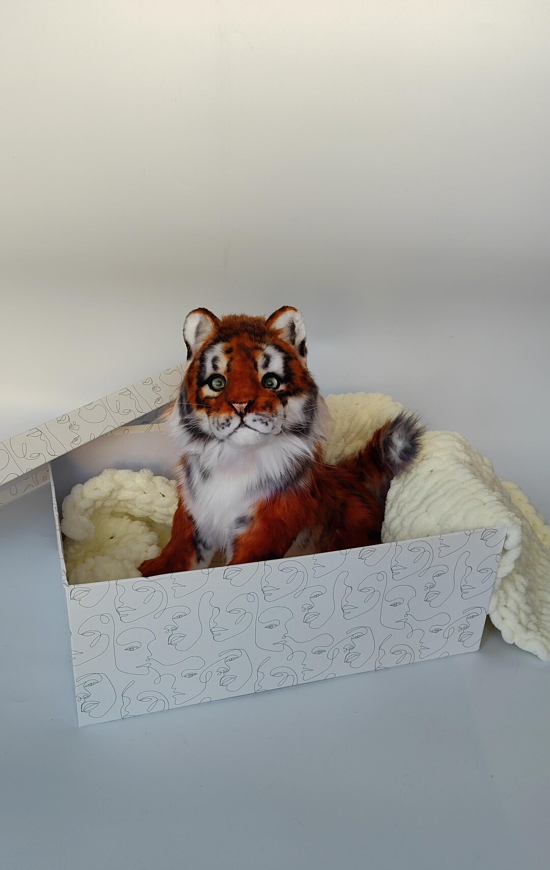 Tiger Cub Made of Faux Fur, Realistic Toy, Large 36 Cm - Etsy