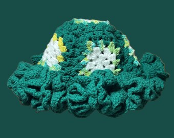 Crochet Ruffle Bucket Hat - Etsy