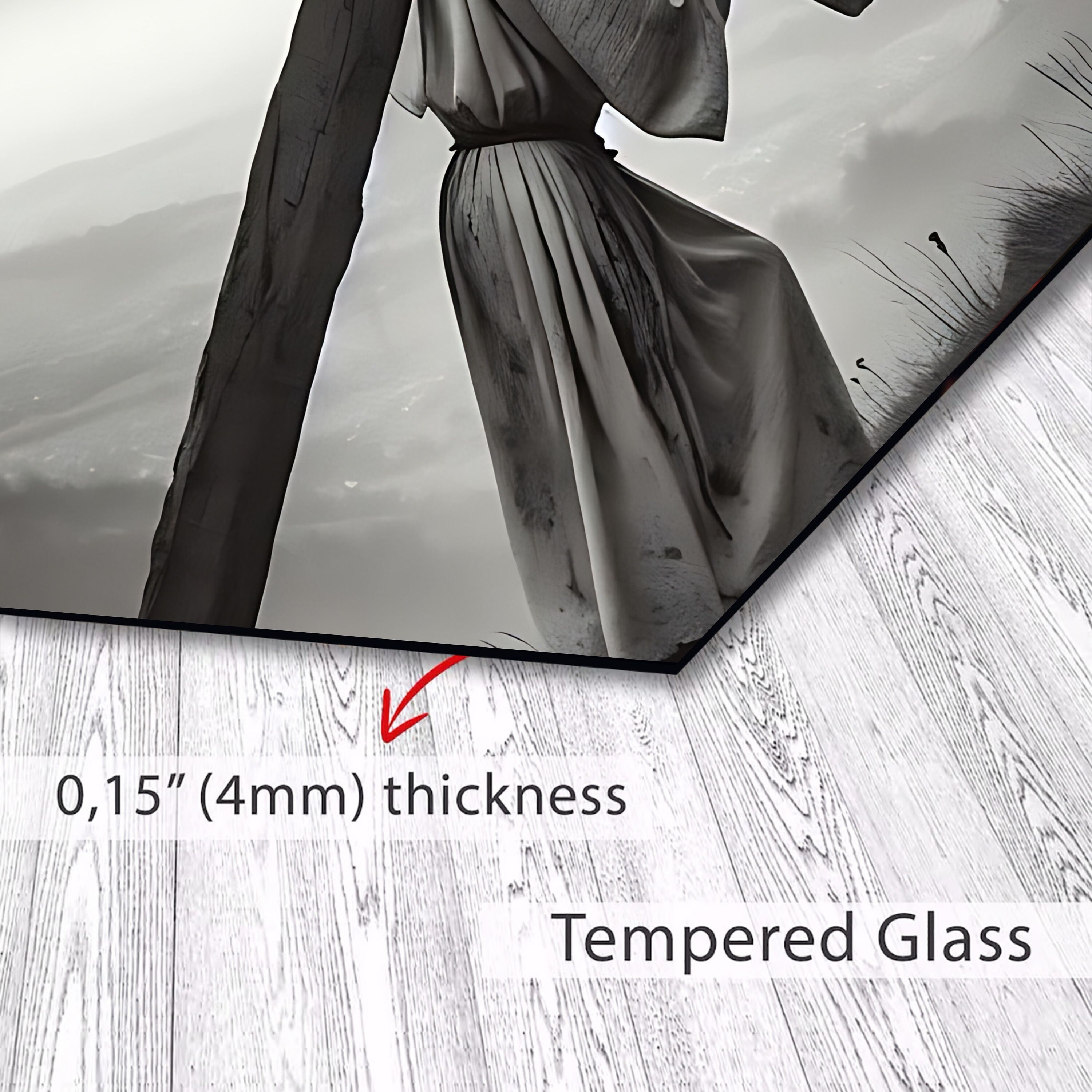 Elegant Good Friday Tempered Glass Art, Sacred Design Home Decoration ...