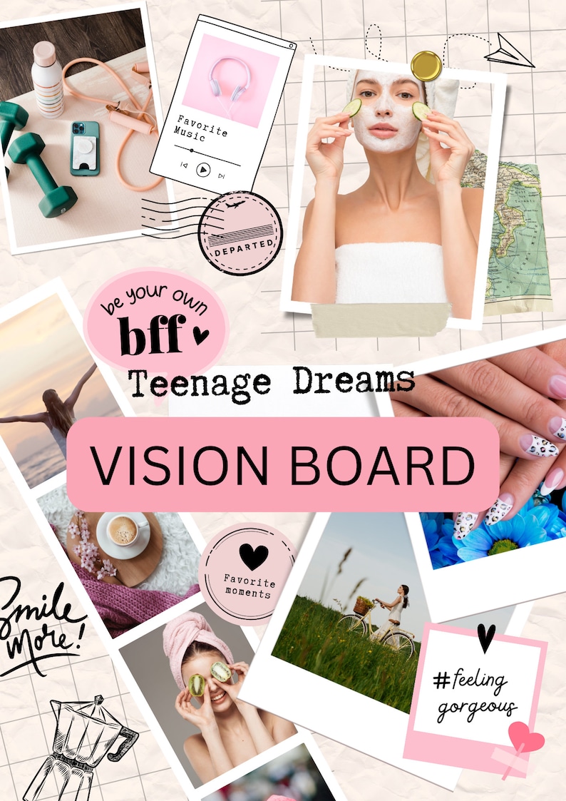 Vision Board Kit for Teenage Girls Vision Board Printables for Teens ...