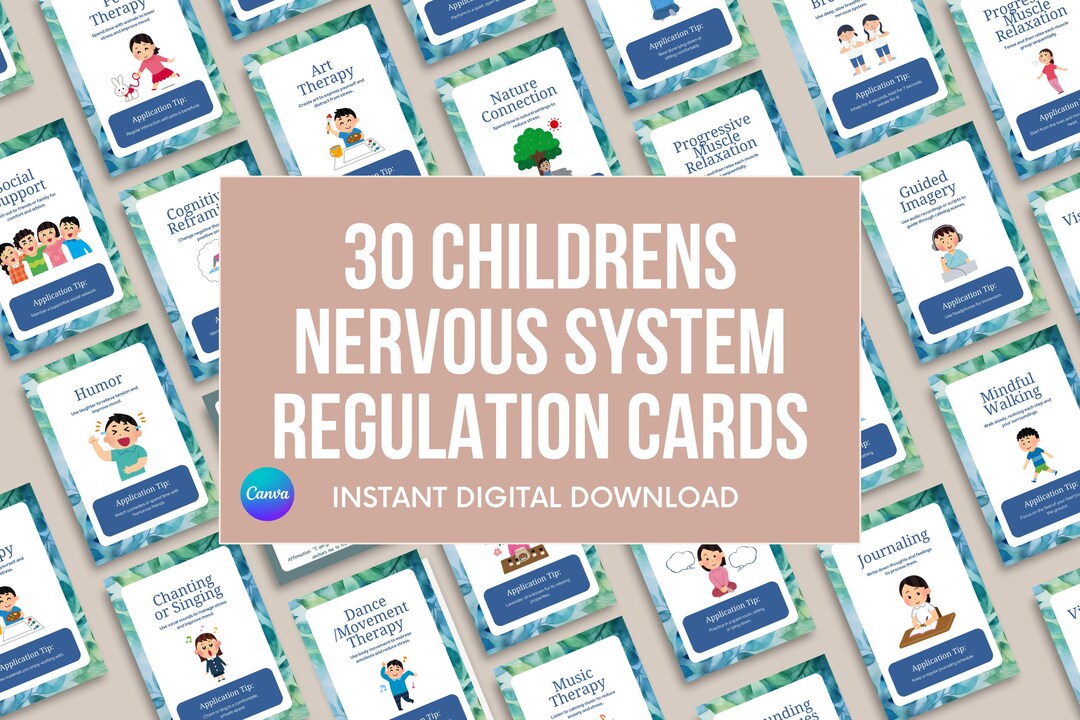 Nervous System Regulation Cards Polyvagal Exercise Somatic Therapy ...