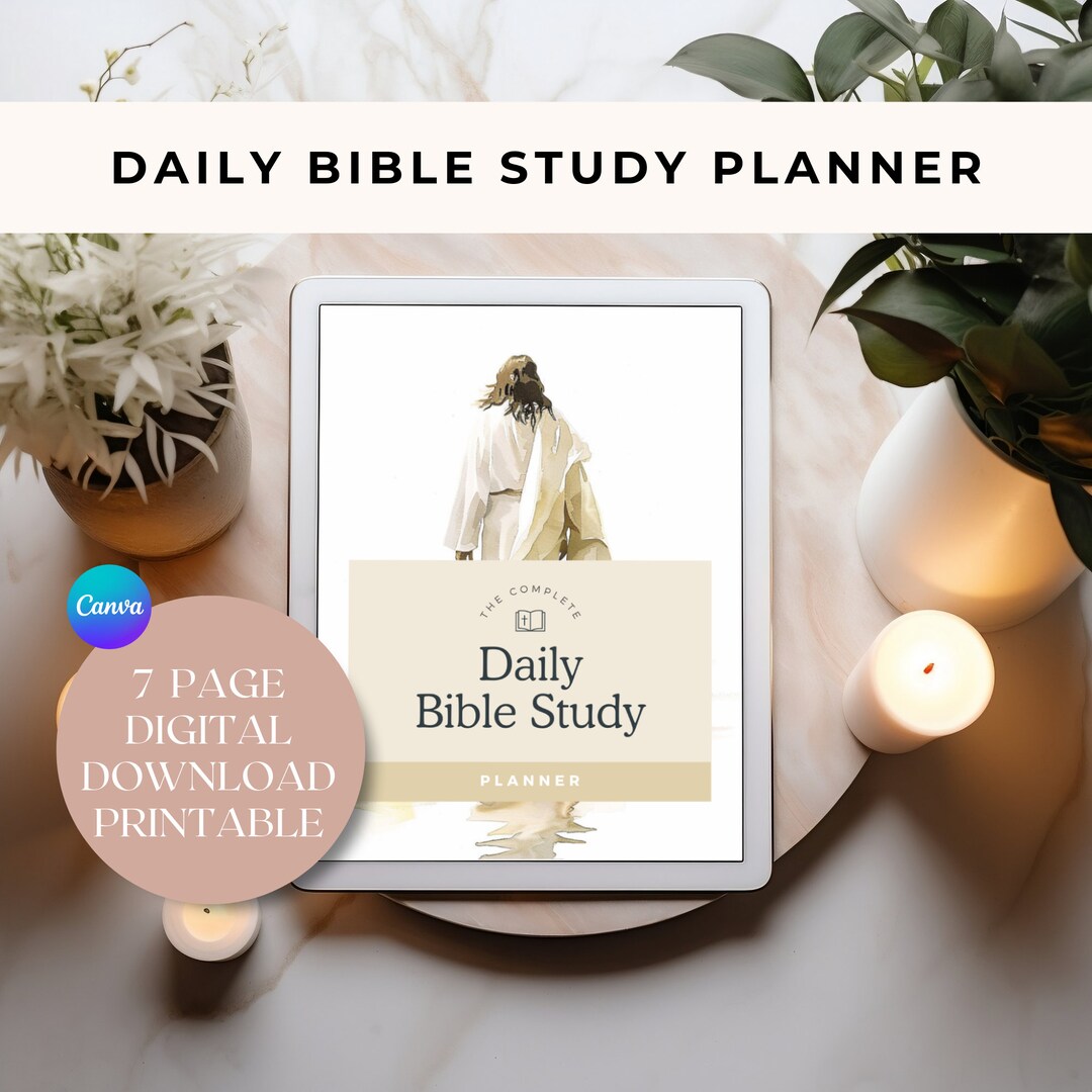 Daily Bible Study Planner Faith Planner Daily Prayer Printable Planner ...