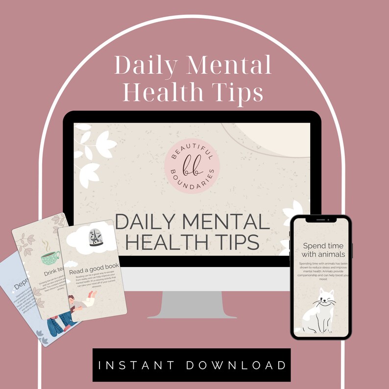 50 Daily Mental Health Tips Printable Digital A Complete Guide to ...
