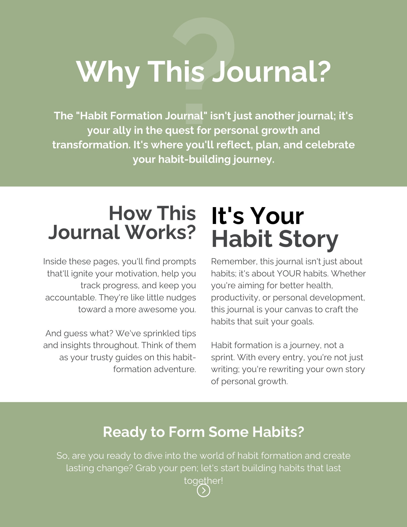 Habit Formation Guided Journal Printable Digital, Emotional Healing and ...