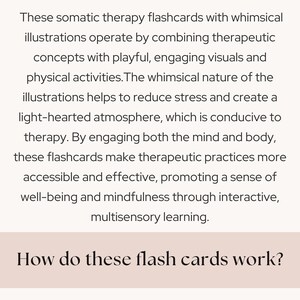 28 Somatic Therapy Coping Skills Flash Cards Nervous System Regulation ...