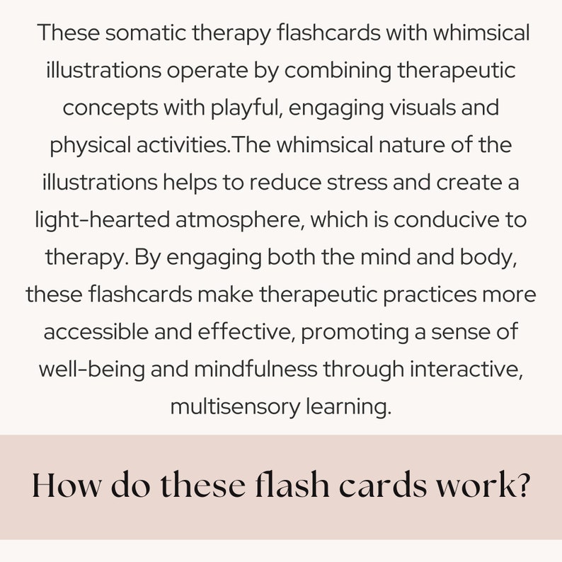 28 Somatic Therapy Coping Skills Flash Cards Nervous System Regulation ...