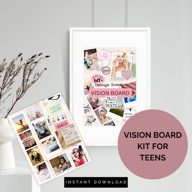 Vision Board Kit for Teenage Girls Vision Board Printables for Teens ...
