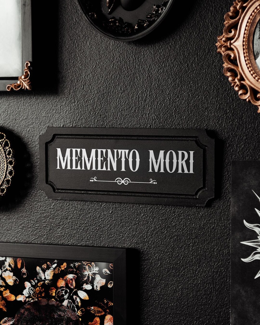 Memento Mori Goth Wall Sign - Gothic Home Decor - Alternative Wall Art ...